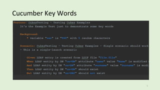 Cucumber, Zephyr and All the Rest | PPTX