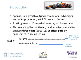 Sponsorship Costs: The Effects of Sponsorship Level, Brand Equity, and ...
