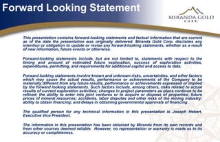 Miranda Gold's Willow Creek Project | PPT