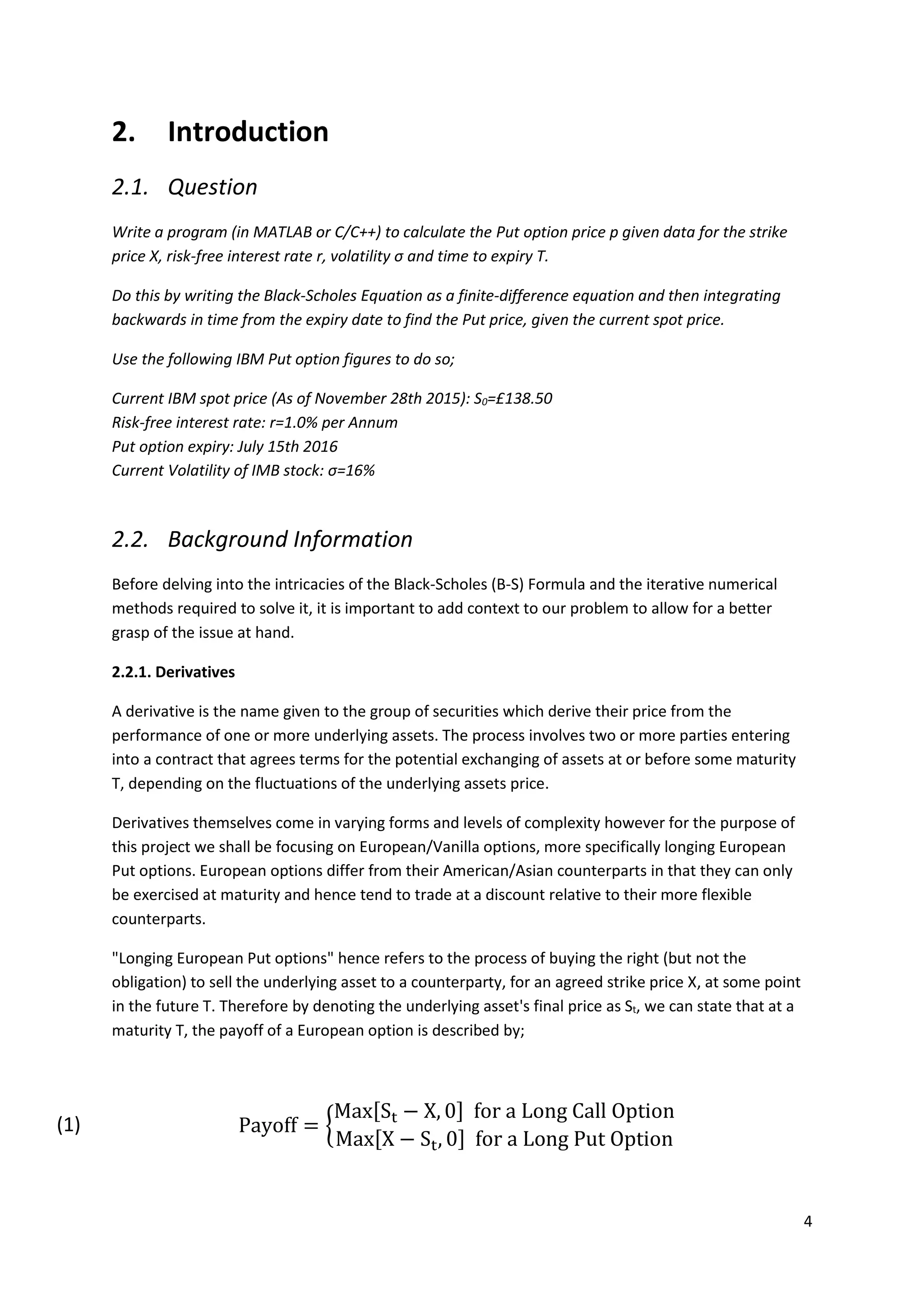 Solution to Black-Scholes P.D.E. via Finite Difference Methods (MatLab ...