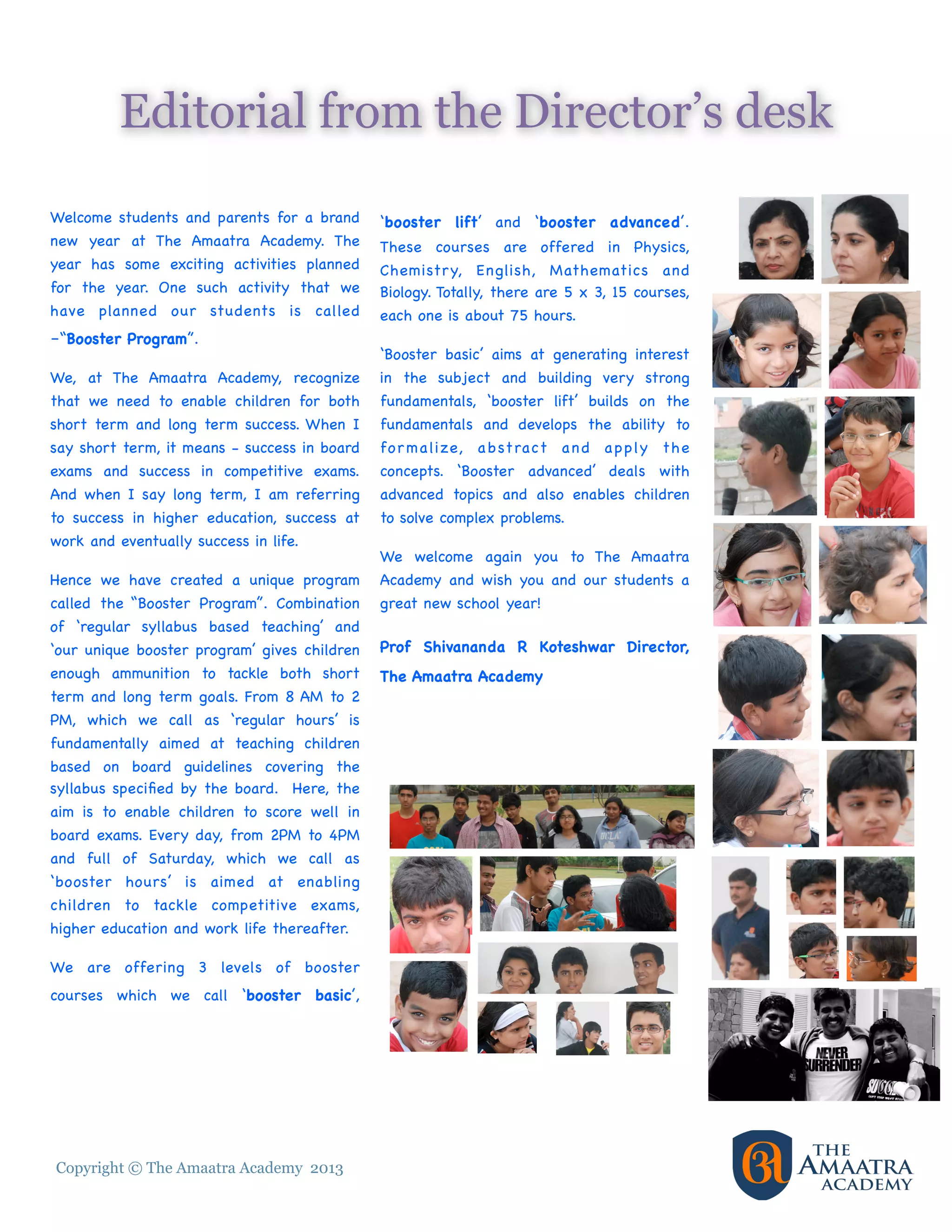 Newsletter, The Amaatra Academy - June 2013 | PDF