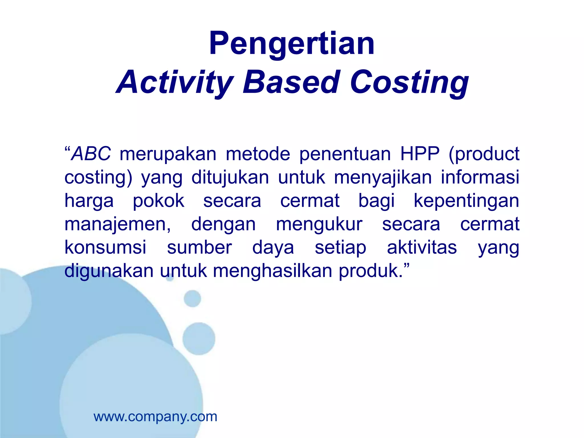 Activity Based Costing | PPTX