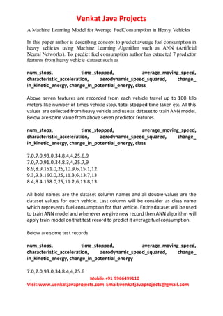 A machine learning model for average fuel consumption in heavy vehicles ...