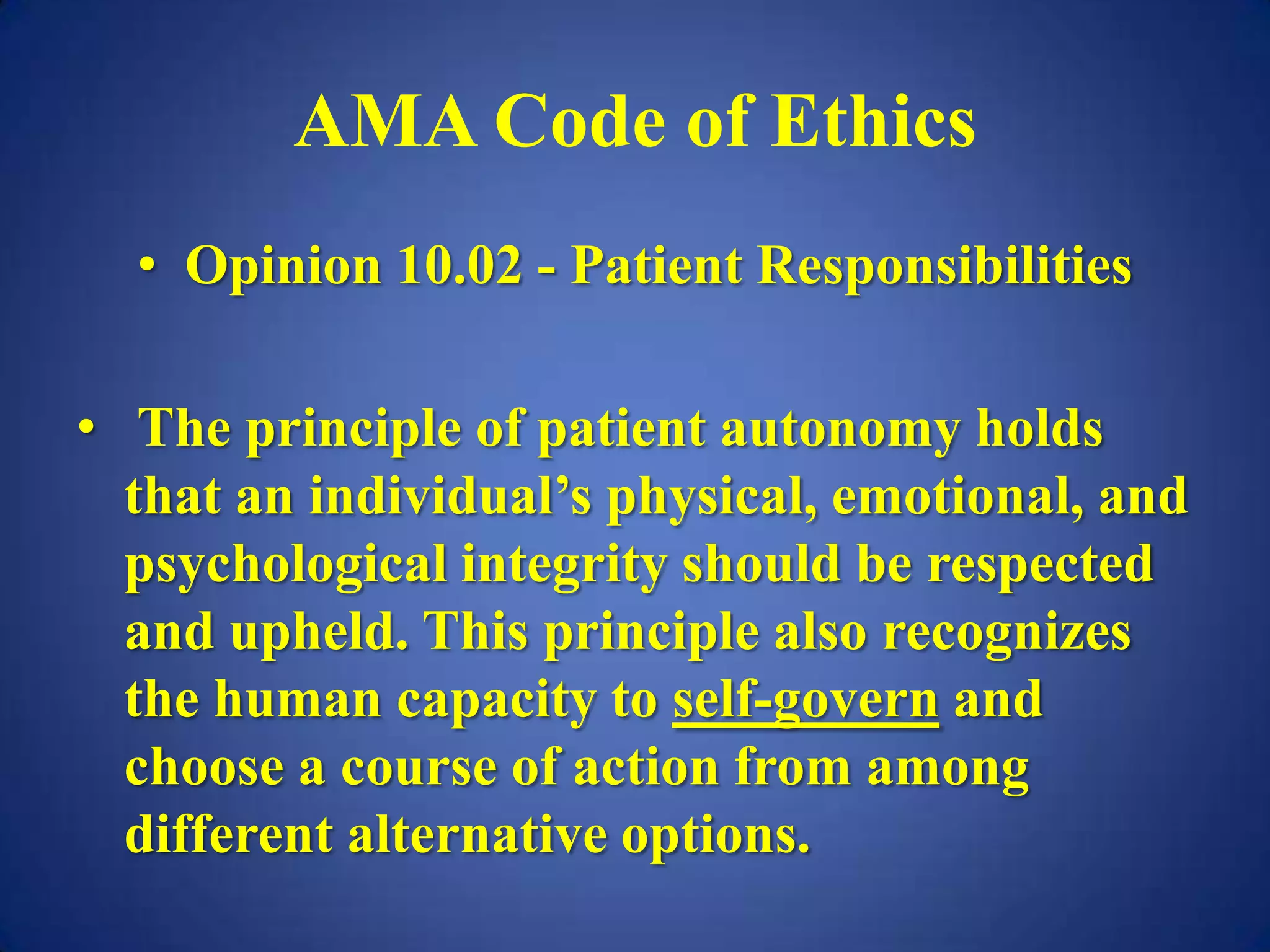 Ama Code Of Ethics | PPTX