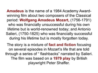Amadeus Film Summary