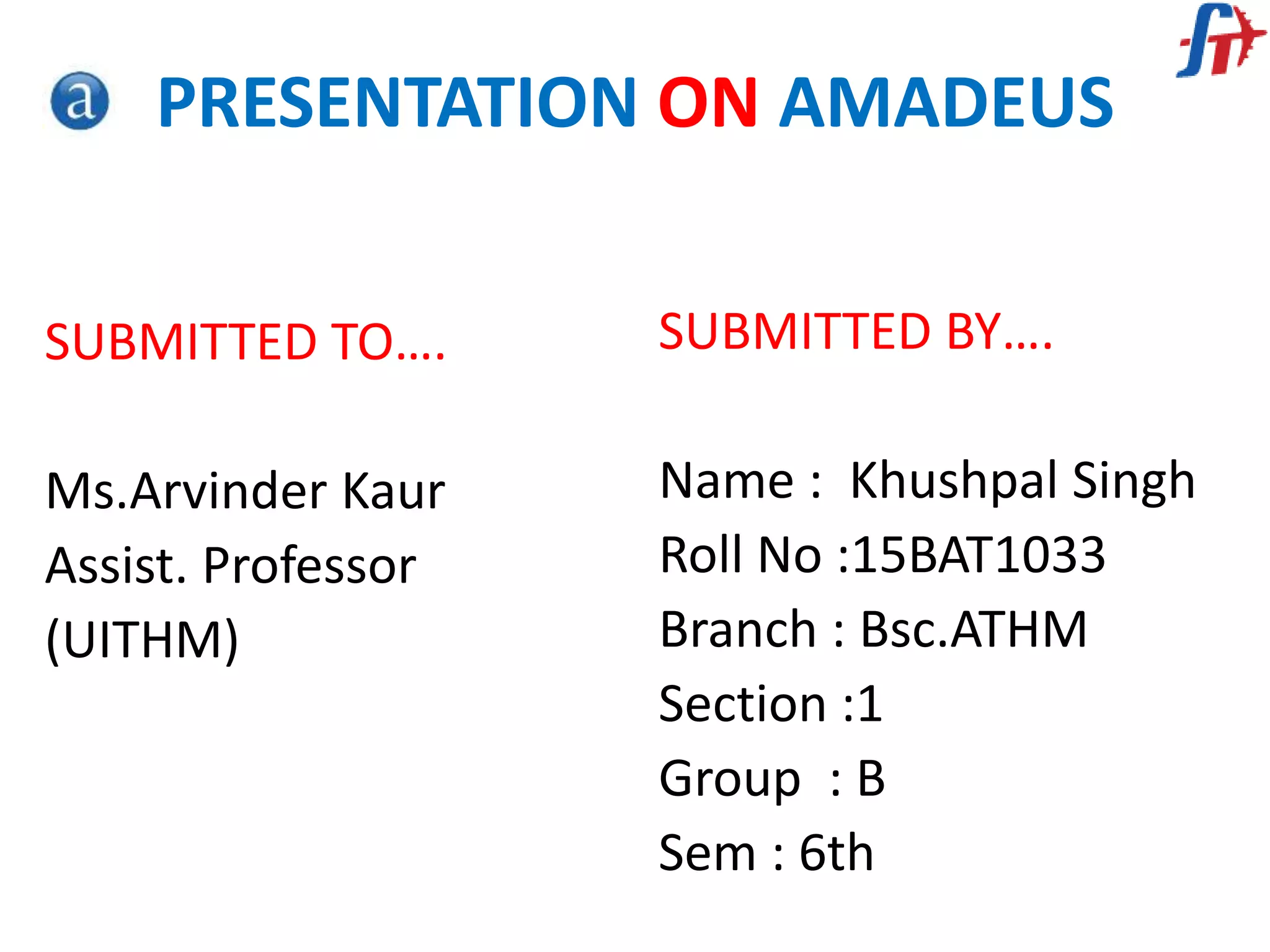 Amadeus GDS | PPTX