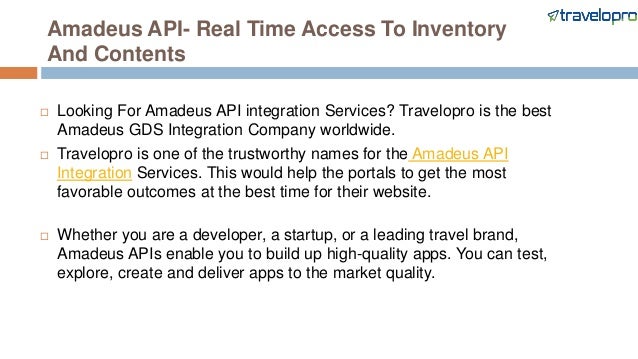 Amadeus API Cost | PPTX