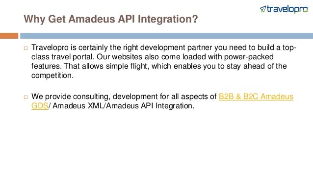 Amadeus API Cost | PPTX