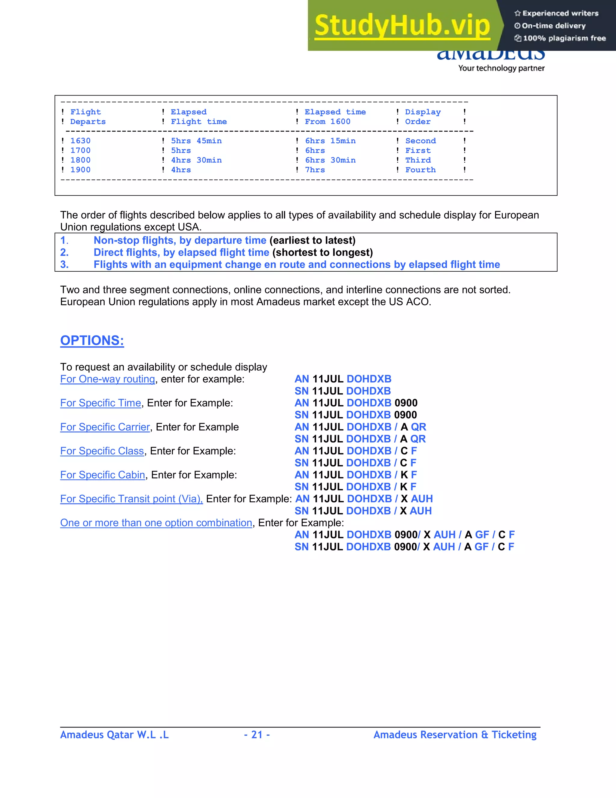 Amadeus Basic Training Manual | PDF