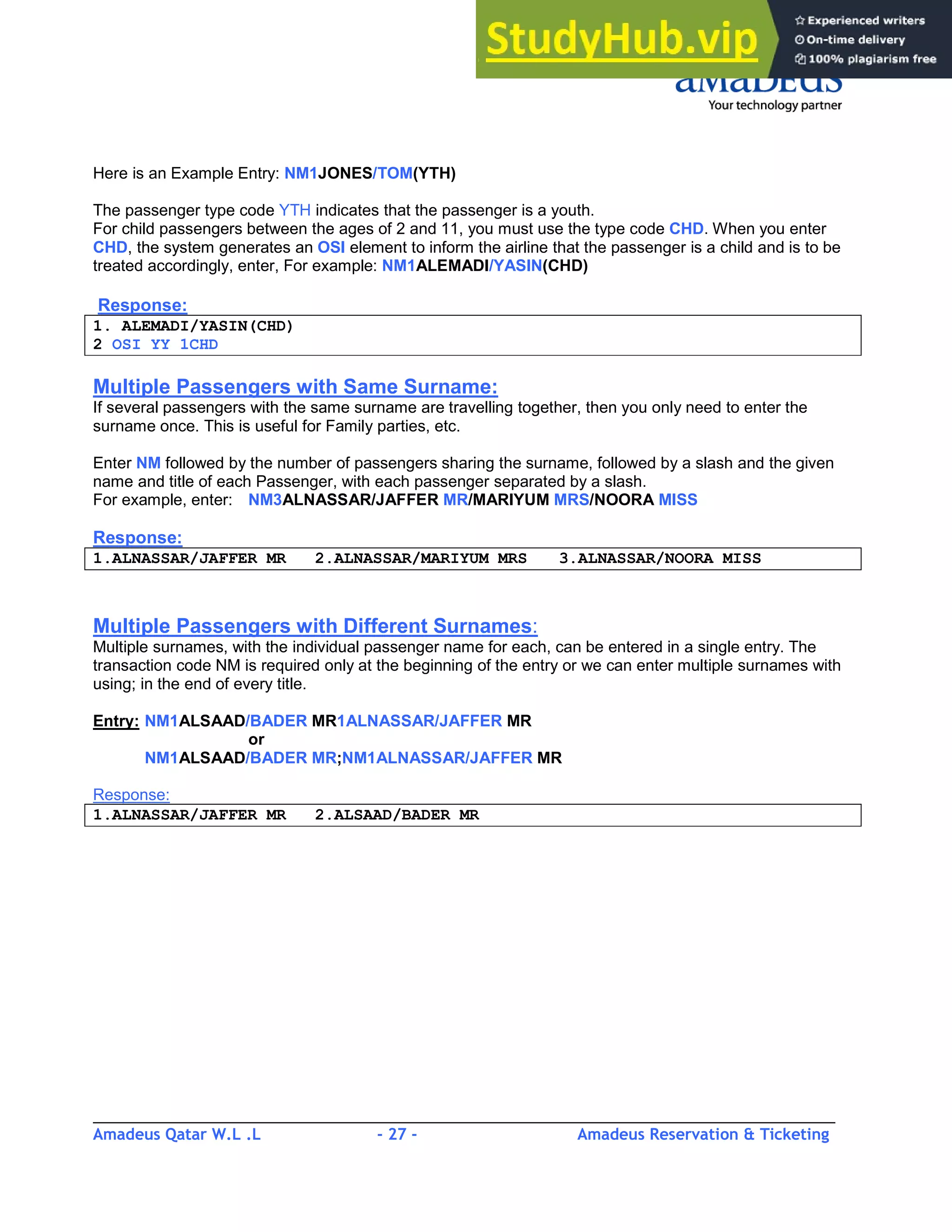 Amadeus Basic Training Manual | PDF