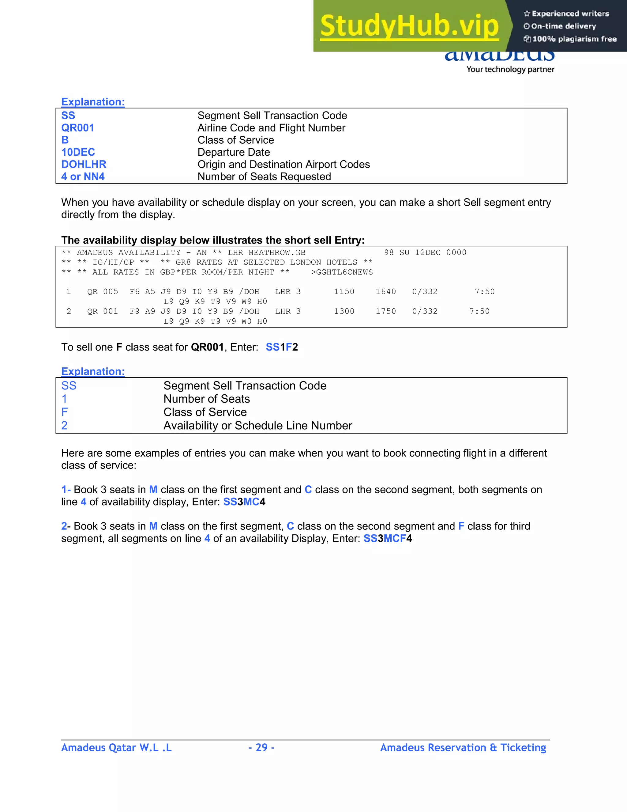 Amadeus Basic Training Manual | PDF