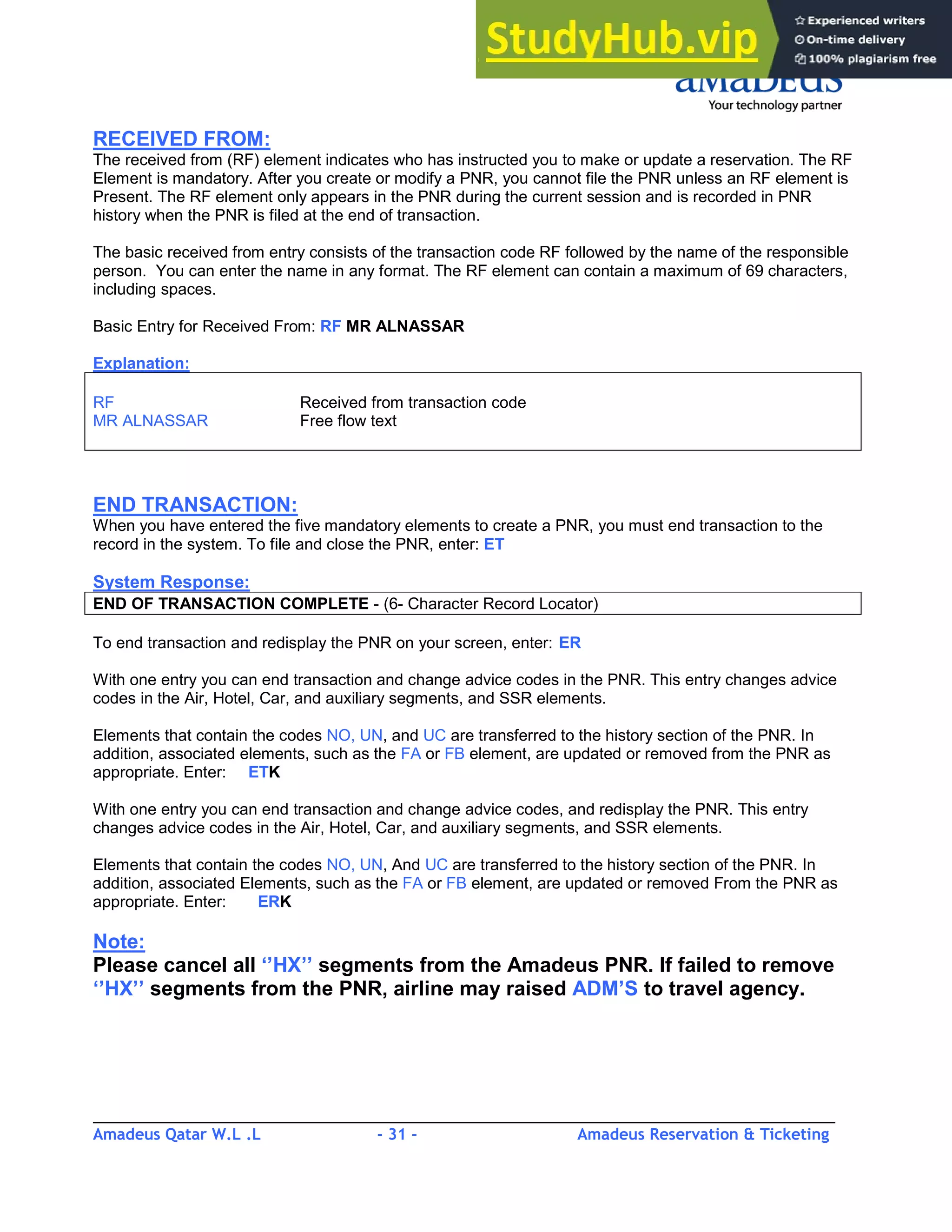 Amadeus Basic Training Manual | PDF