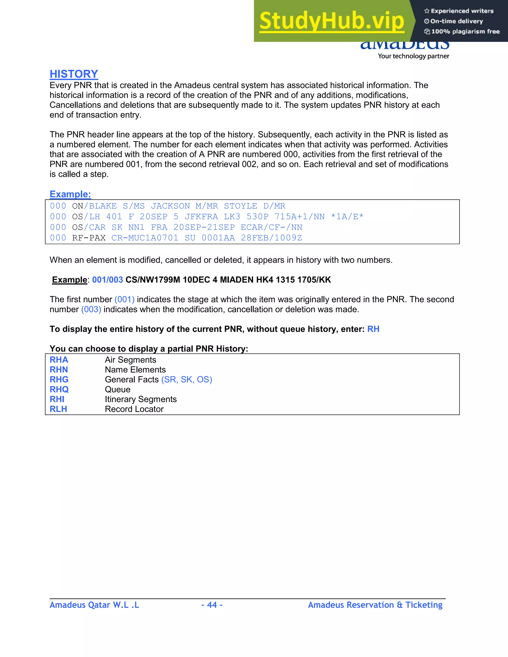 Amadeus Basic Training Manual | PDF