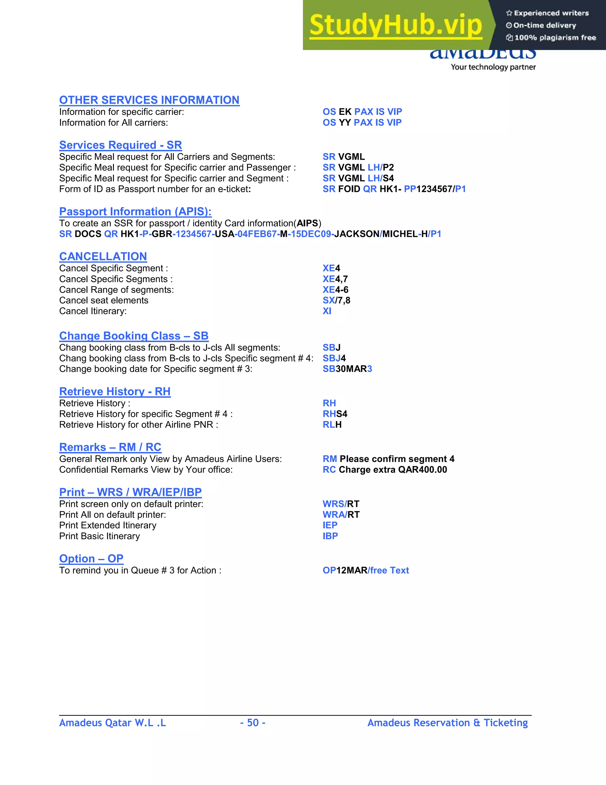 Amadeus Basic Training Manual | PDF