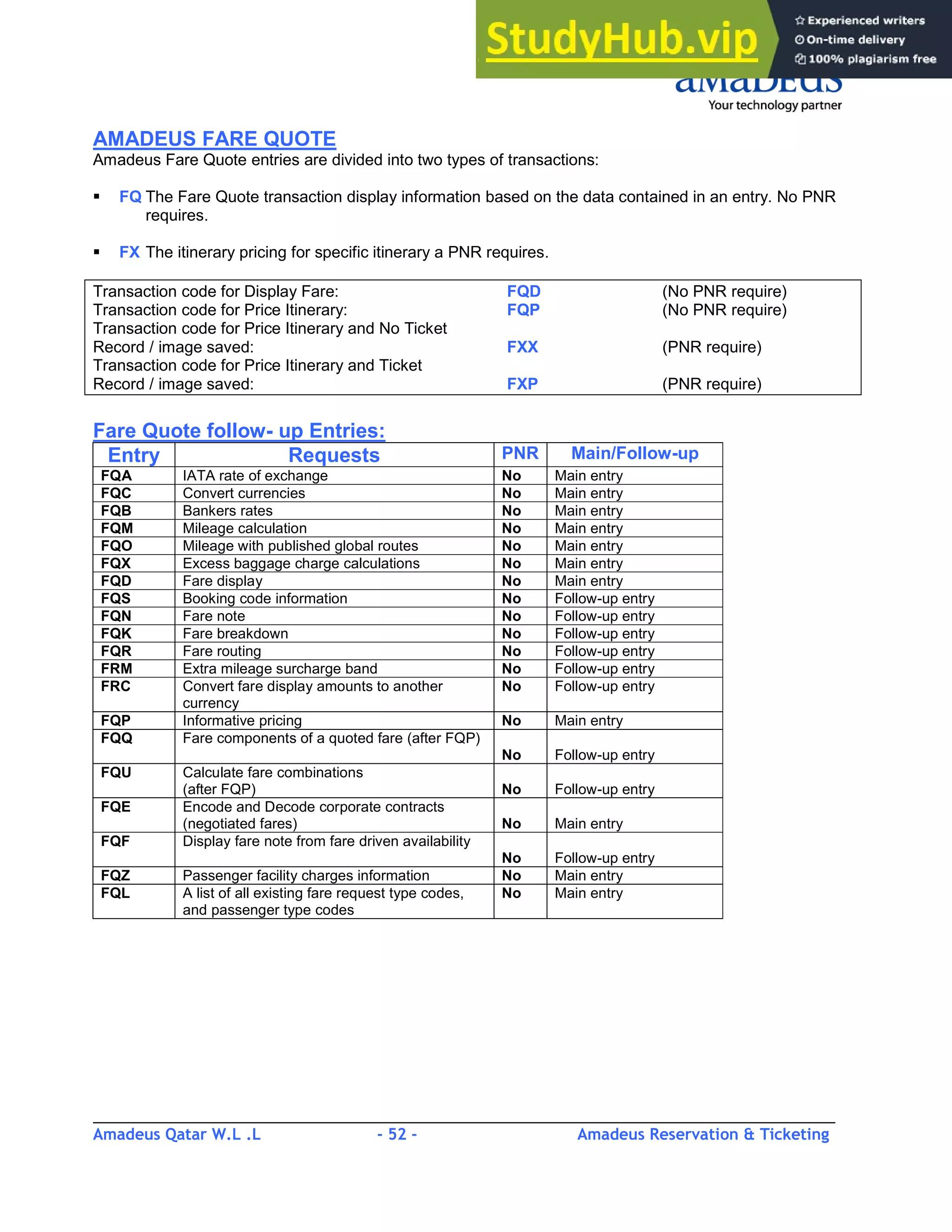 Amadeus Basic Training Manual | PDF