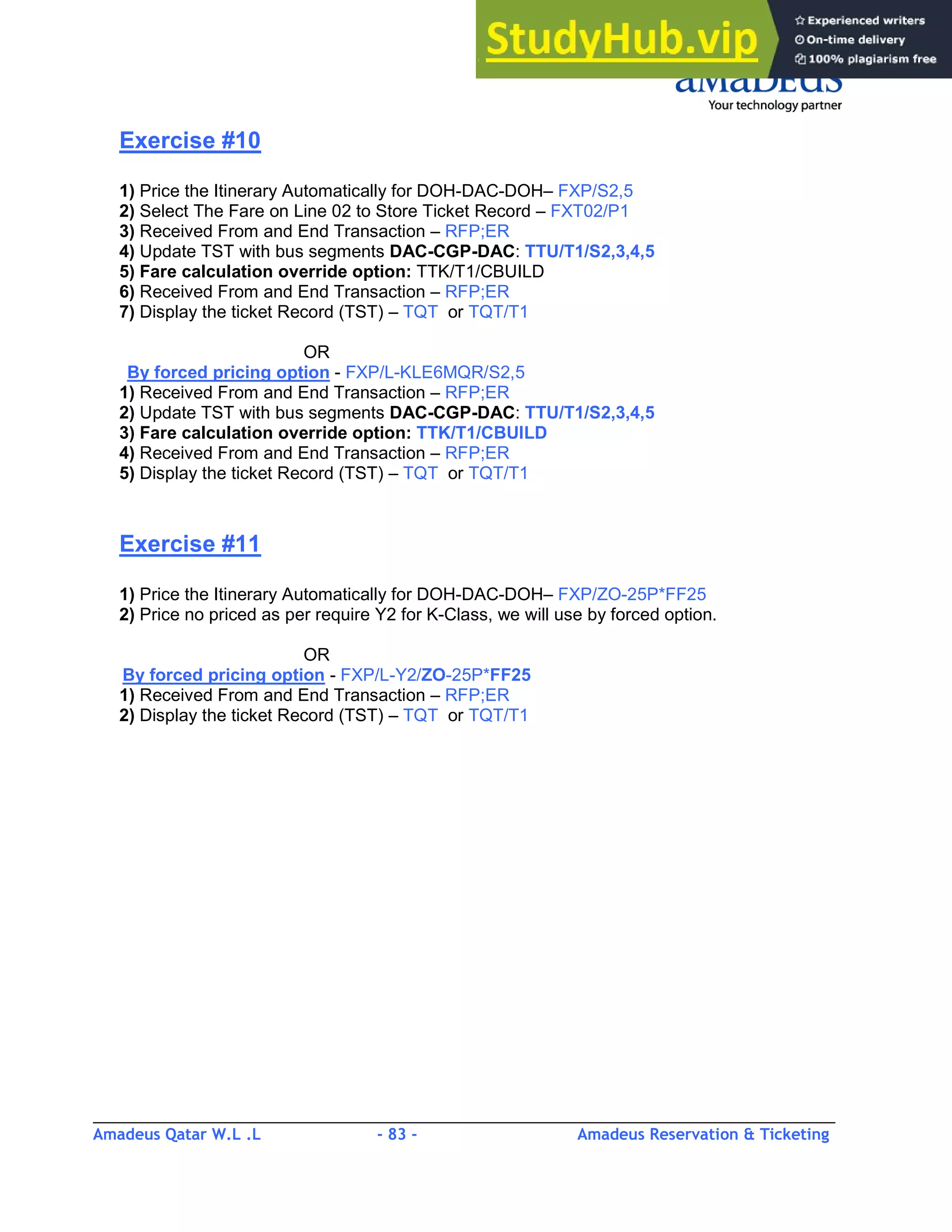 Amadeus Basic Training Manual | PDF