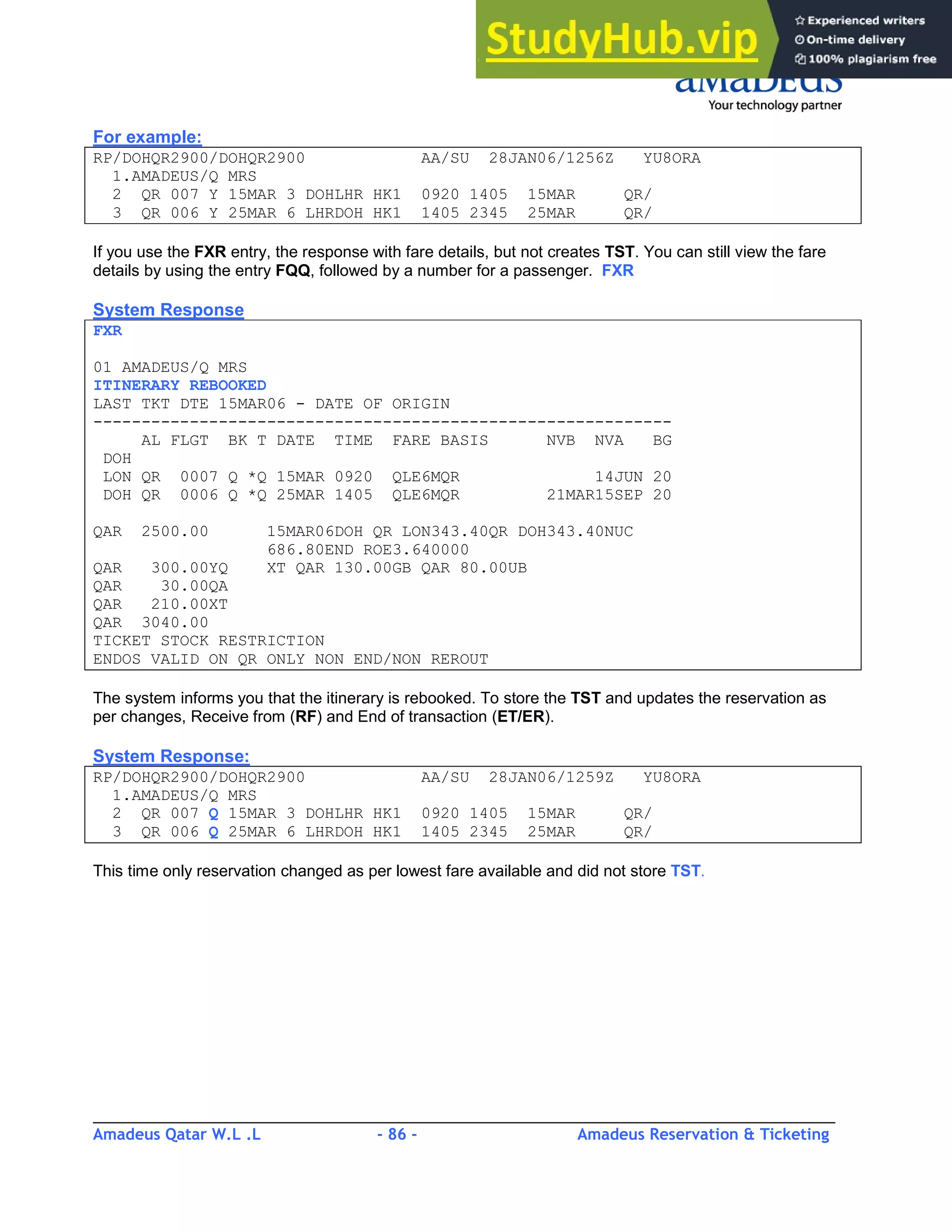 Amadeus Basic Training Manual | PDF