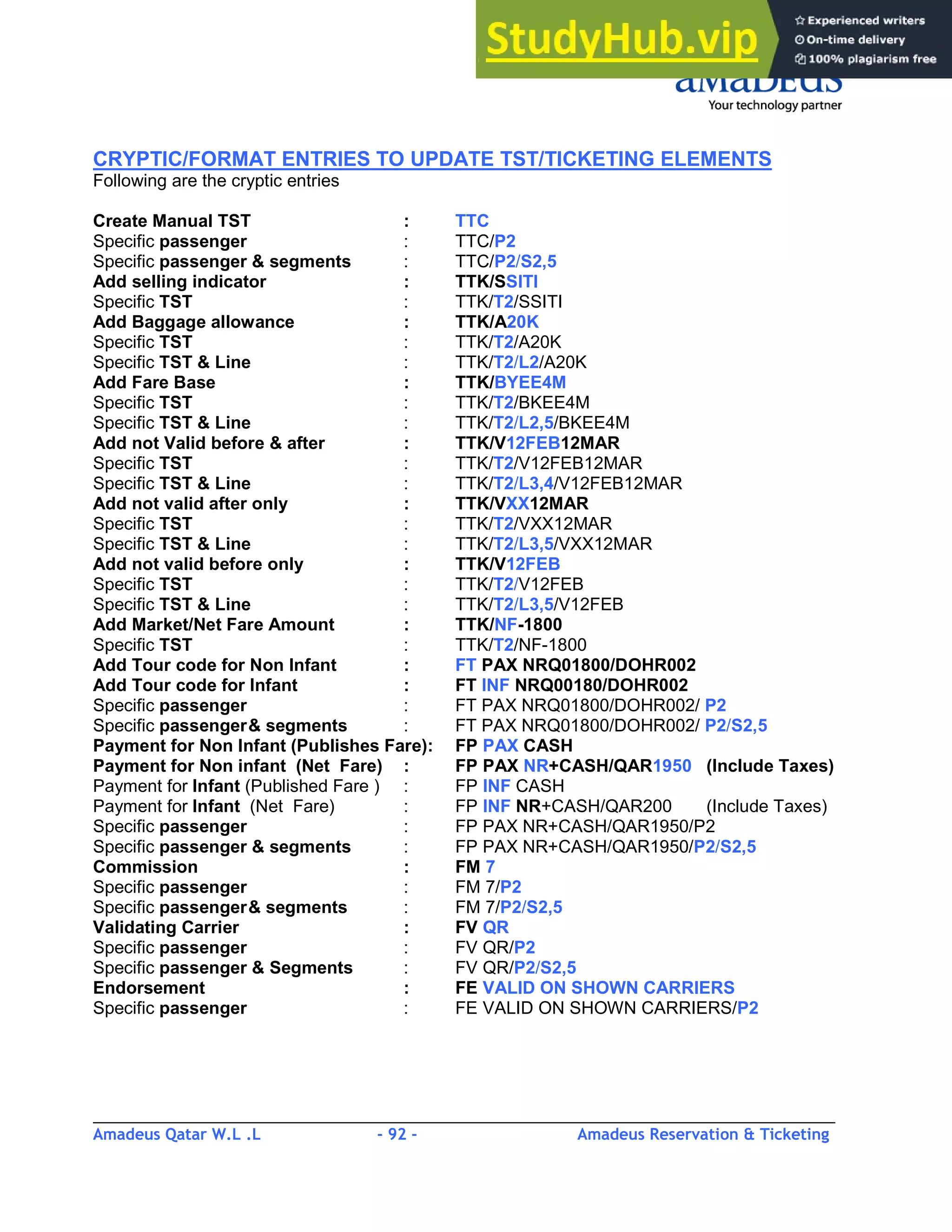 Amadeus Basic Training Manual | PDF