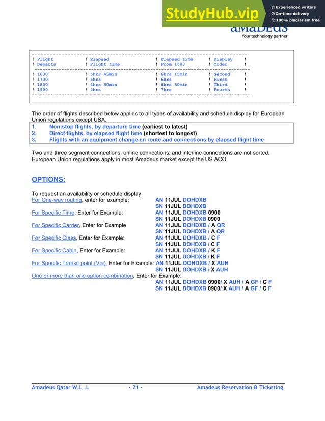 Amadeus Basic Training Manual | PDF | Air Travel | Travel Type