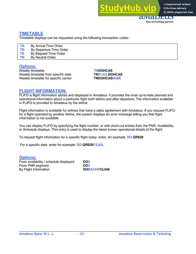 Amadeus Basic Training Manual | PDF | Air Travel | Travel Type