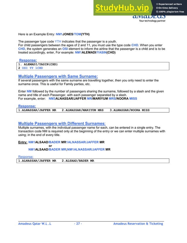 Amadeus Basic Training Manual | PDF | Air Travel | Travel Type