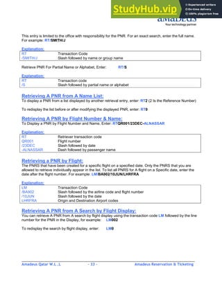 Amadeus Basic Training Manual | PDF