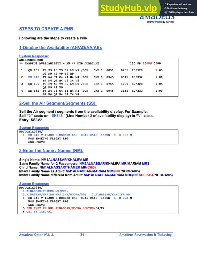Amadeus Basic Training Manual | PDF | Air Travel | Travel Type