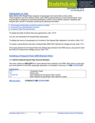 Amadeus Basic Training Manual | PDF