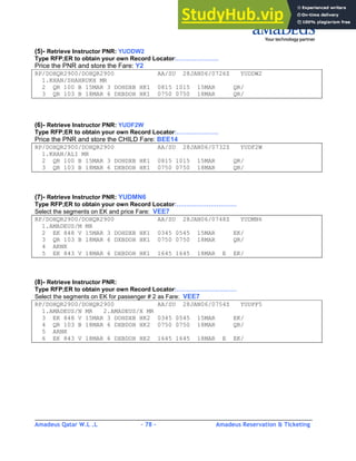 Amadeus Basic Training Manual | PDF