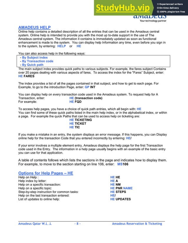 Amadeus Basic Training Manual | PDF | Air Travel | Travel Type