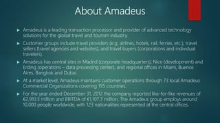 Amadeus big data | PPTX