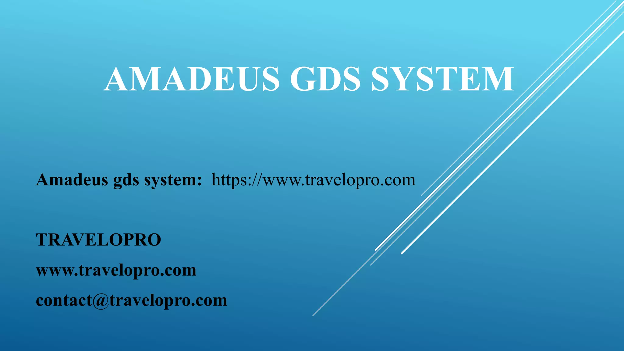 Amadeus GDS | PPTX