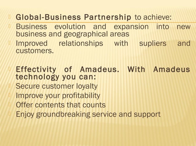 Amadeus general knowledge | PPT | Business | Business and Finance