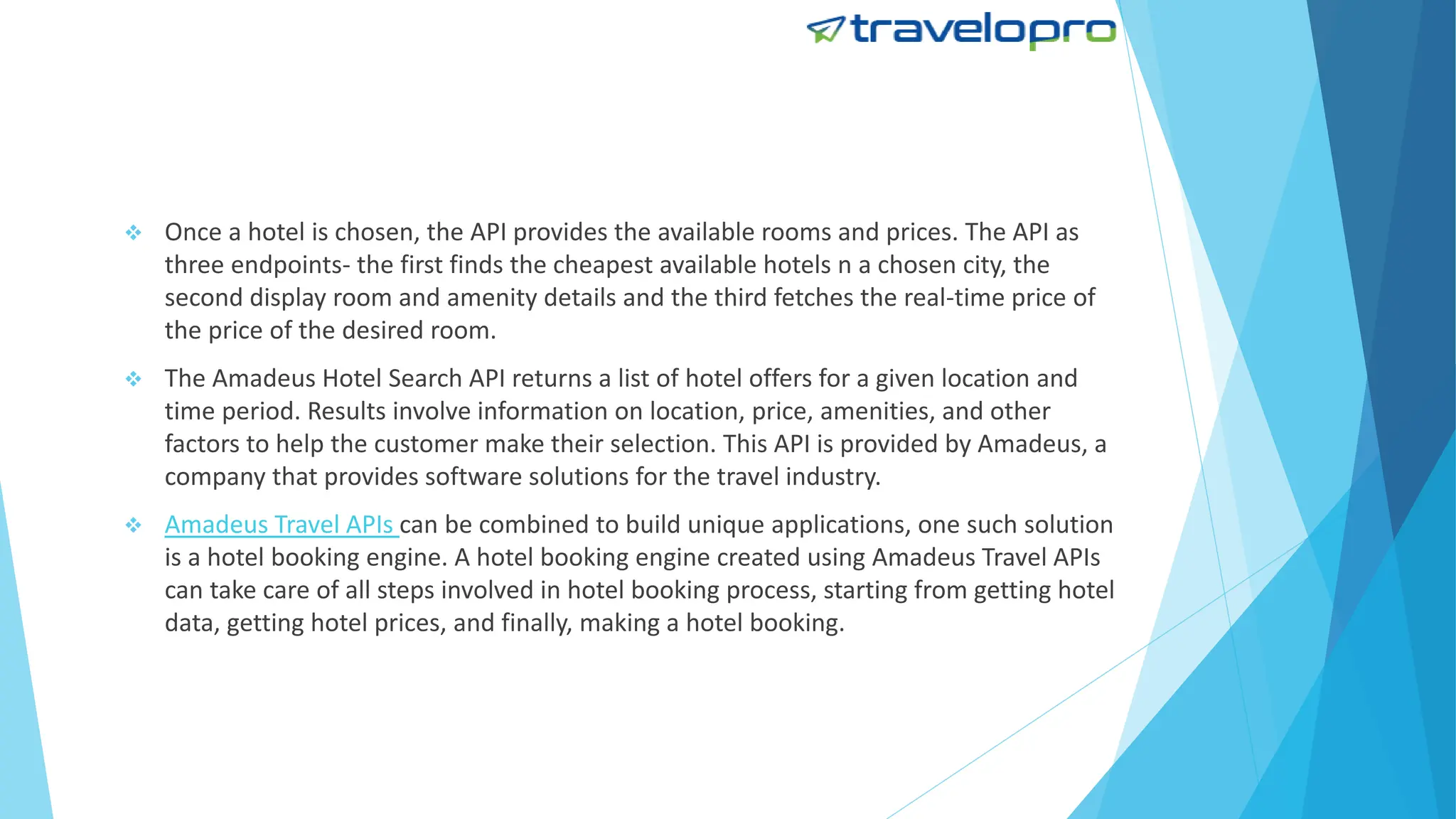 Amadeus Hotel Search API | PPTX