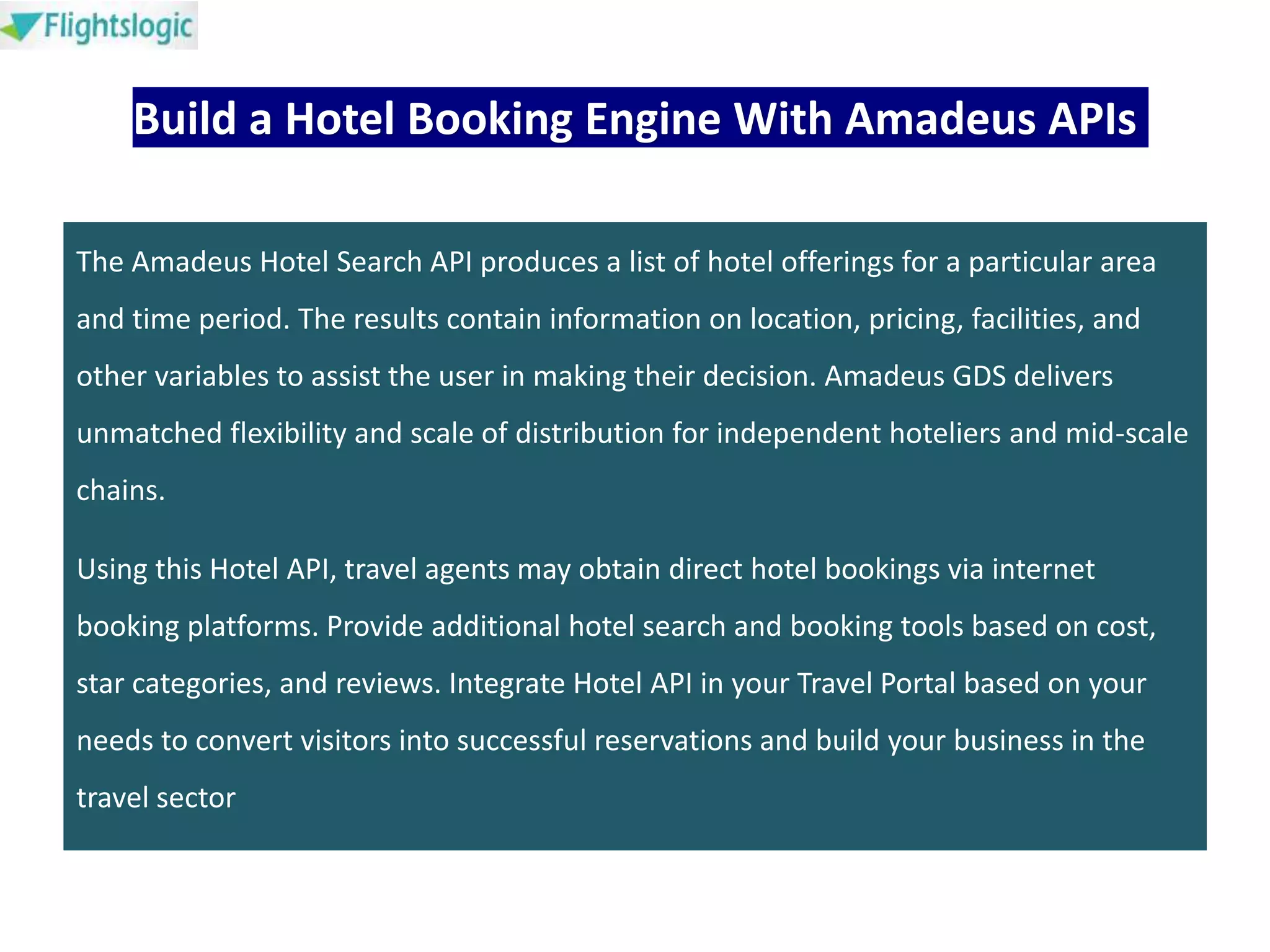 Amadeus Hotel Search API - FlightsLogic.pptx