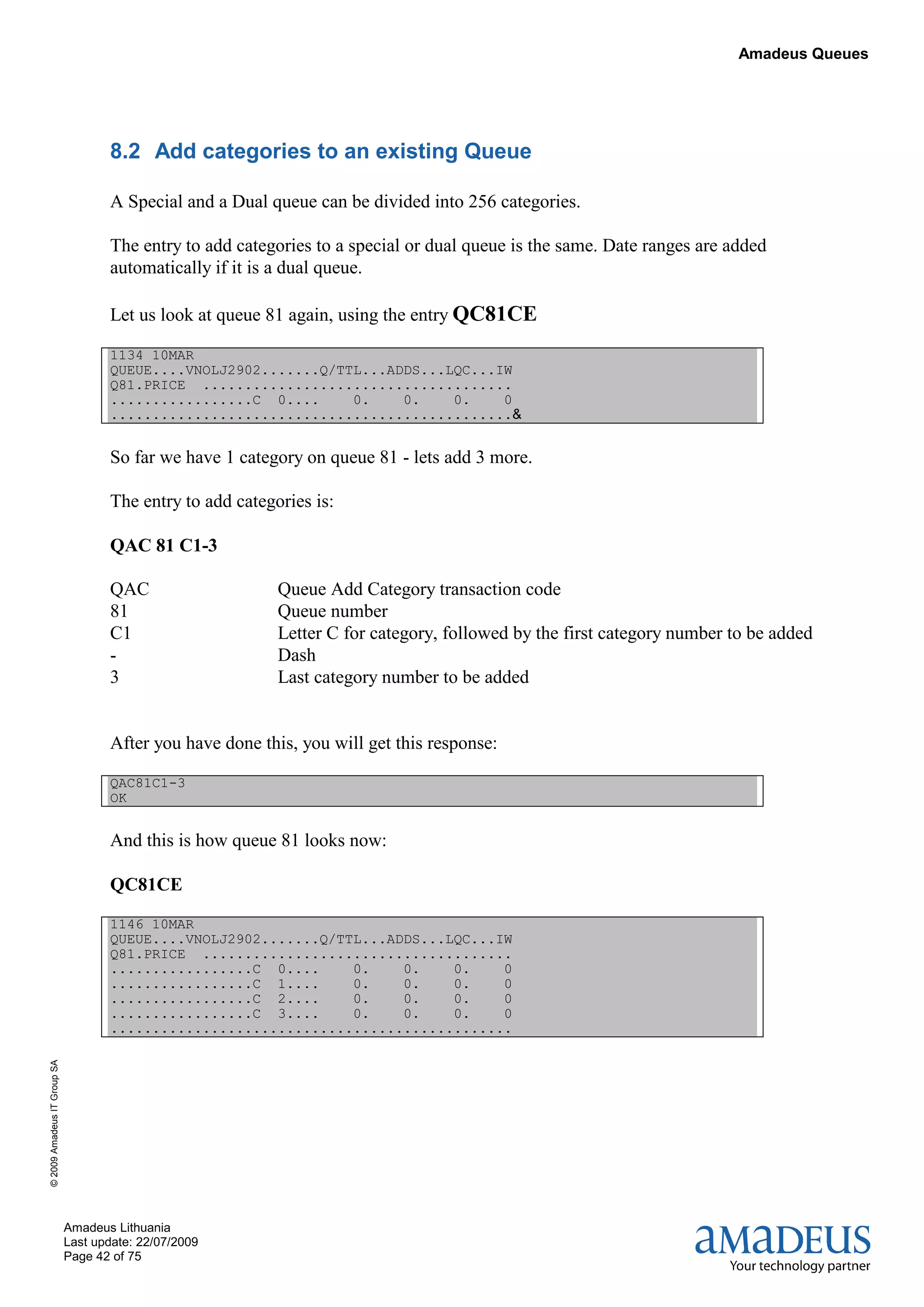 Amadeus queues | PDF