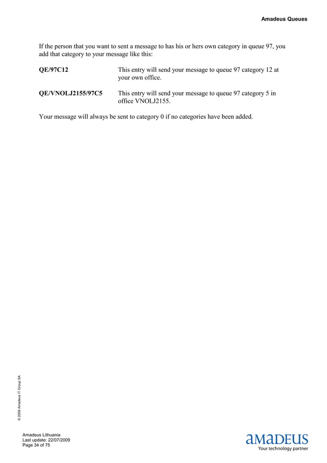 Amadeus queues | PDF