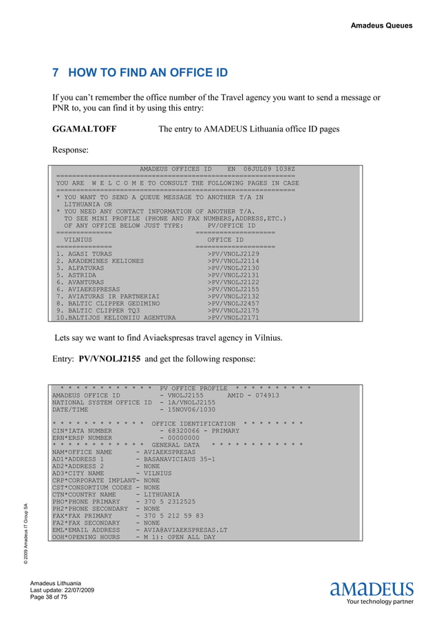 Amadeus queues | PDF