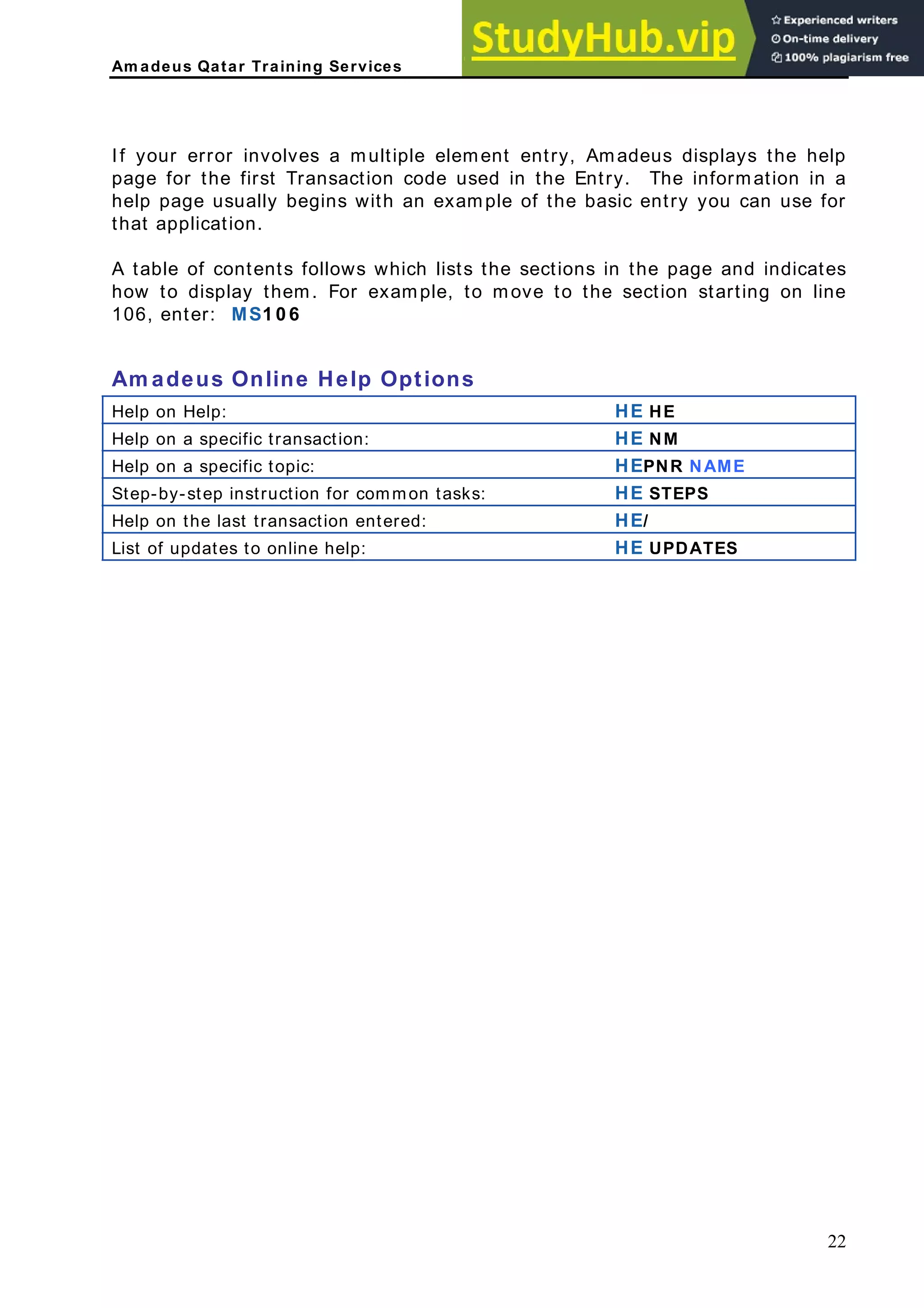 AMADEUS RESERVATION TICKETING | PDF