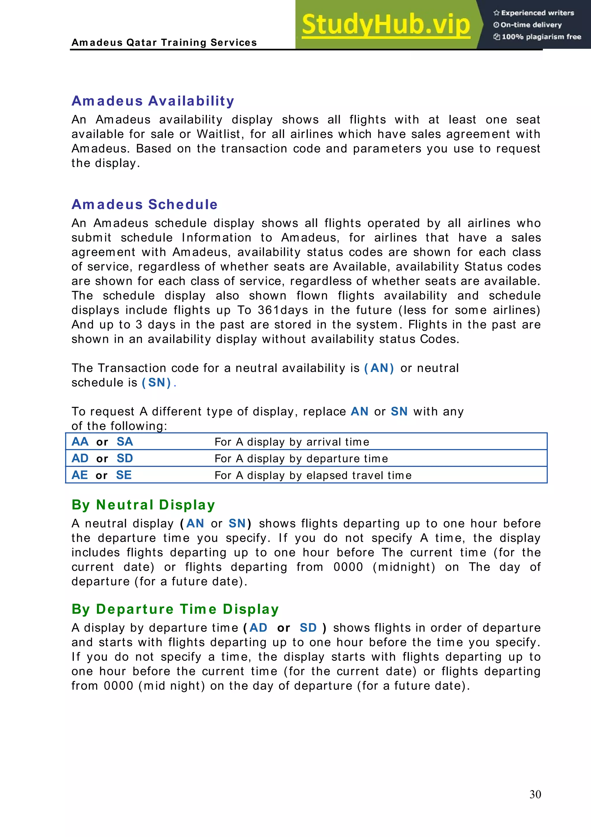 AMADEUS RESERVATION TICKETING | PDF