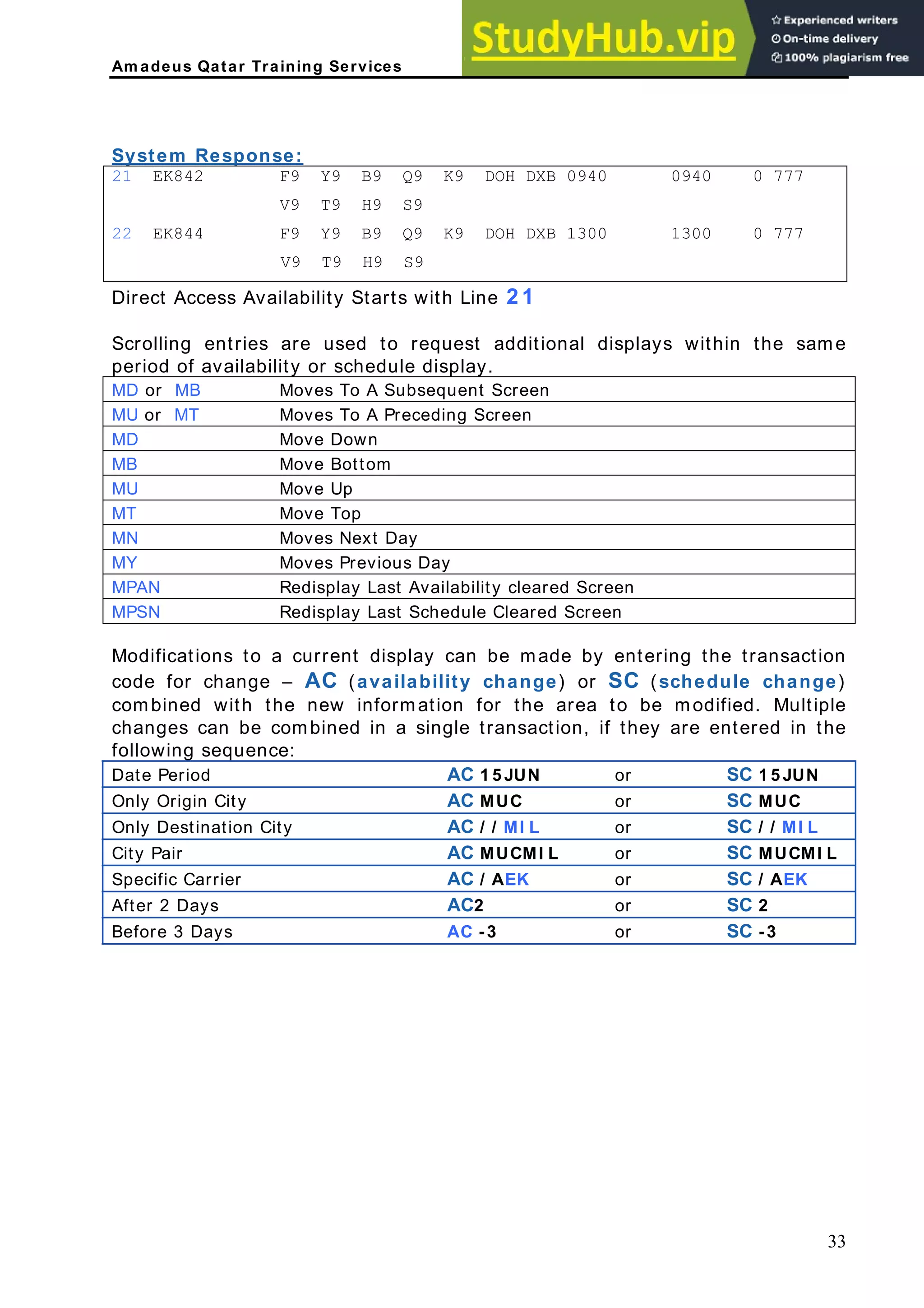 AMADEUS RESERVATION TICKETING | PDF