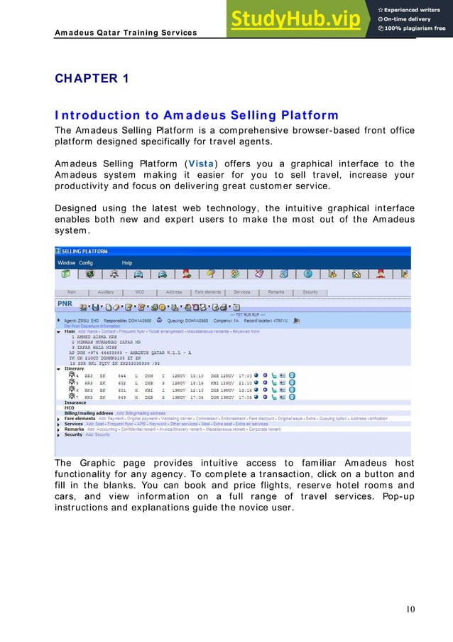 AMADEUS RESERVATION TICKETING | PDF