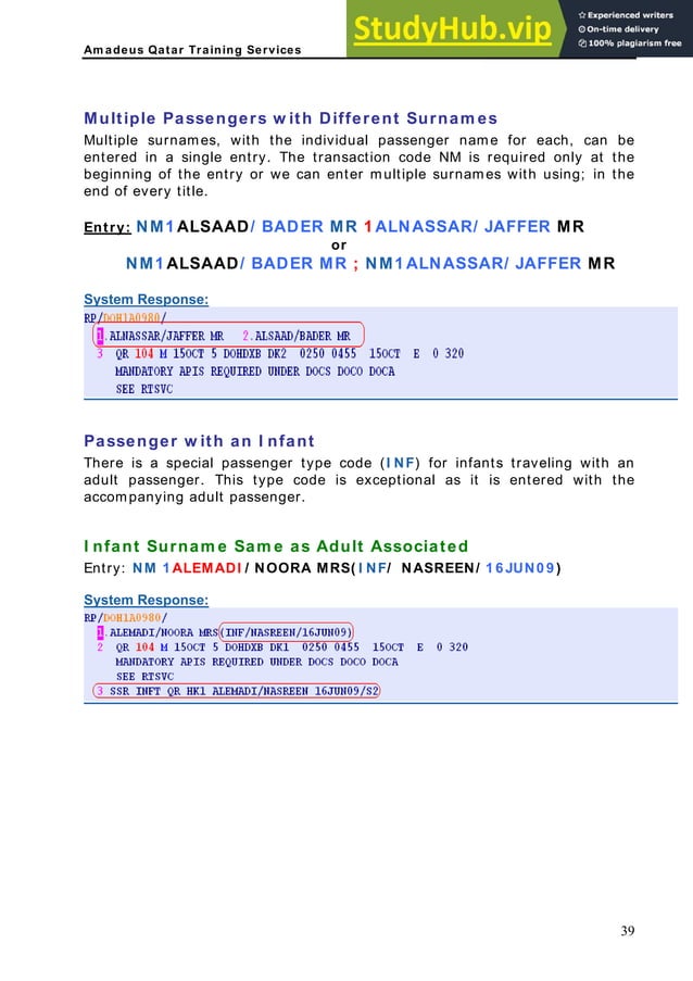 AMADEUS RESERVATION TICKETING | PDF