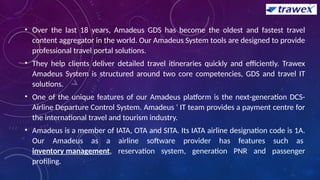 Amadeus System, Amadeus Software, Amadeus GDS System | PPTX