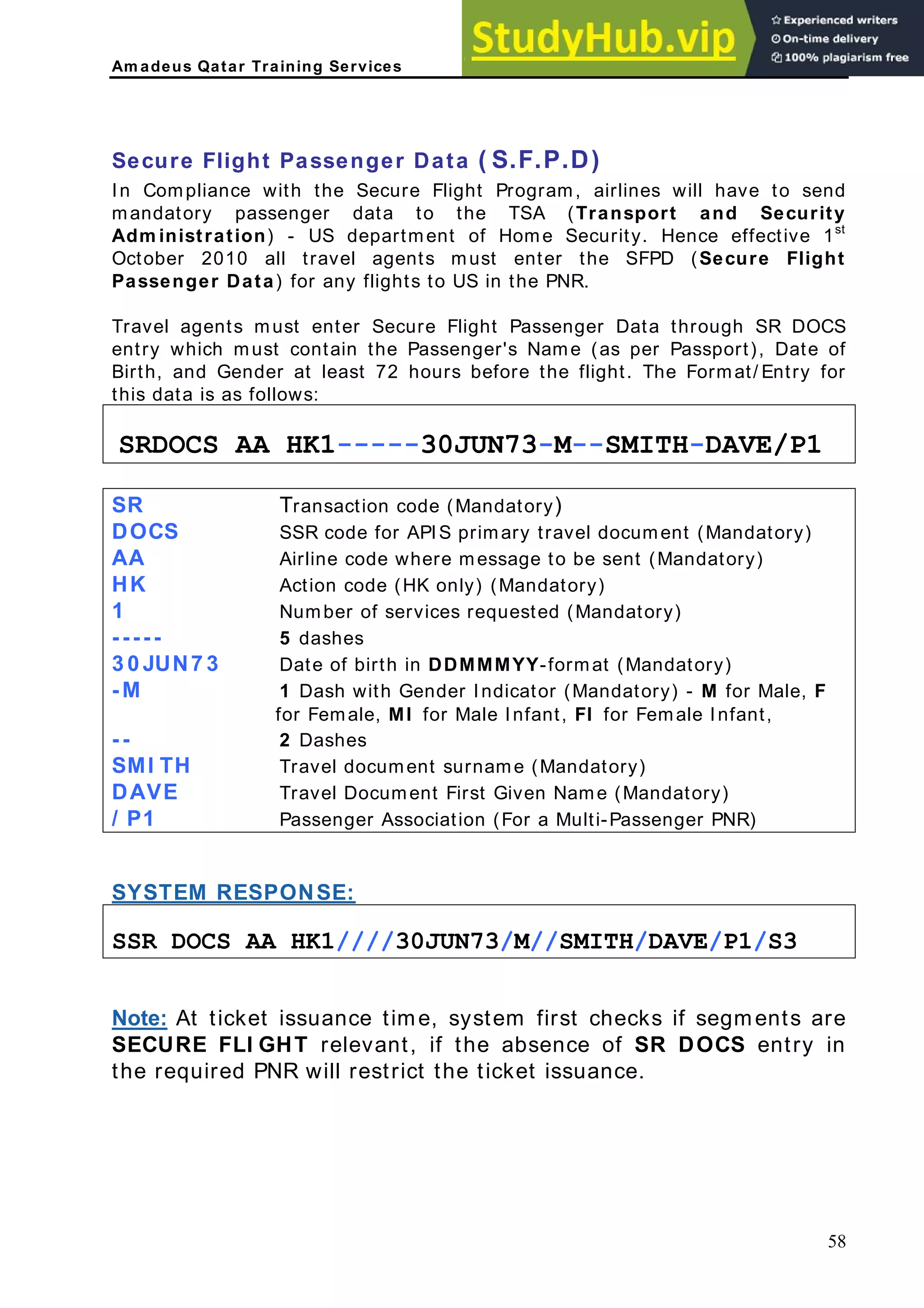 AMADEUS SYSTEM TICKETING MANUAL | PDF