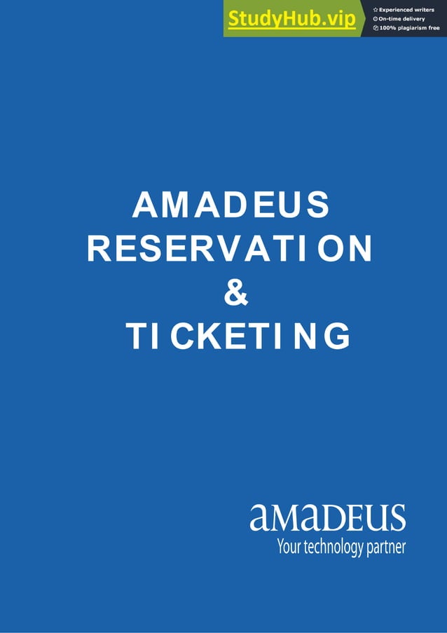 AMADEUS SYSTEM TICKETING MANUAL | PDF