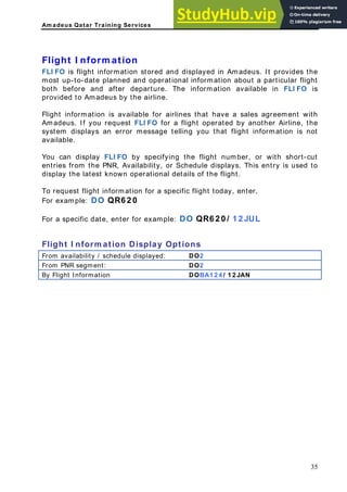 AMADEUS SYSTEM TICKETING MANUAL | PDF