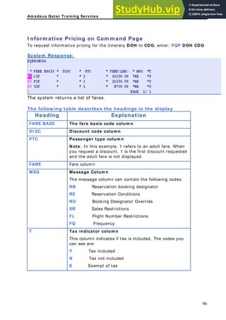 AMADEUS SYSTEM TICKETING MANUAL | PDF