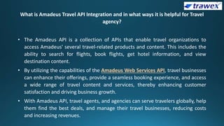 Amadeus Travel API, Amadeus Booking API, Amadeus GDS | PPTX