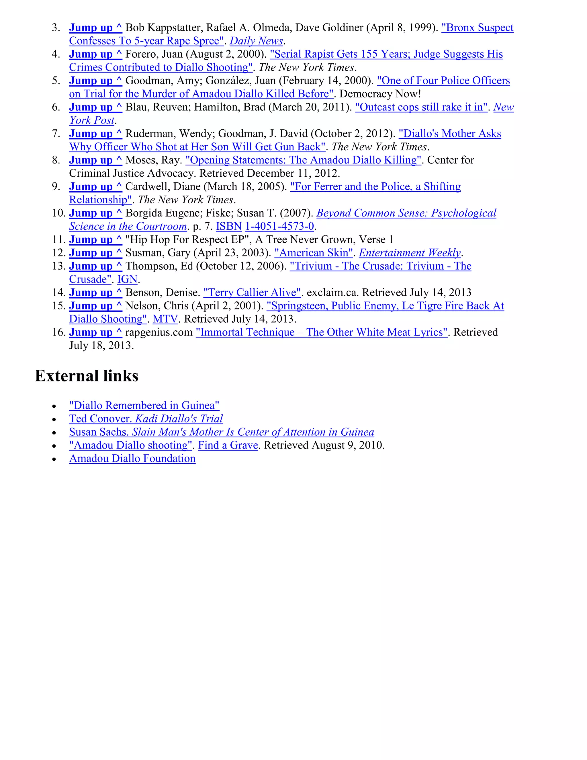 AMADOU BAILO DIALLO SHOOTING - Approximately 41 Shots - Gunned Down By ...